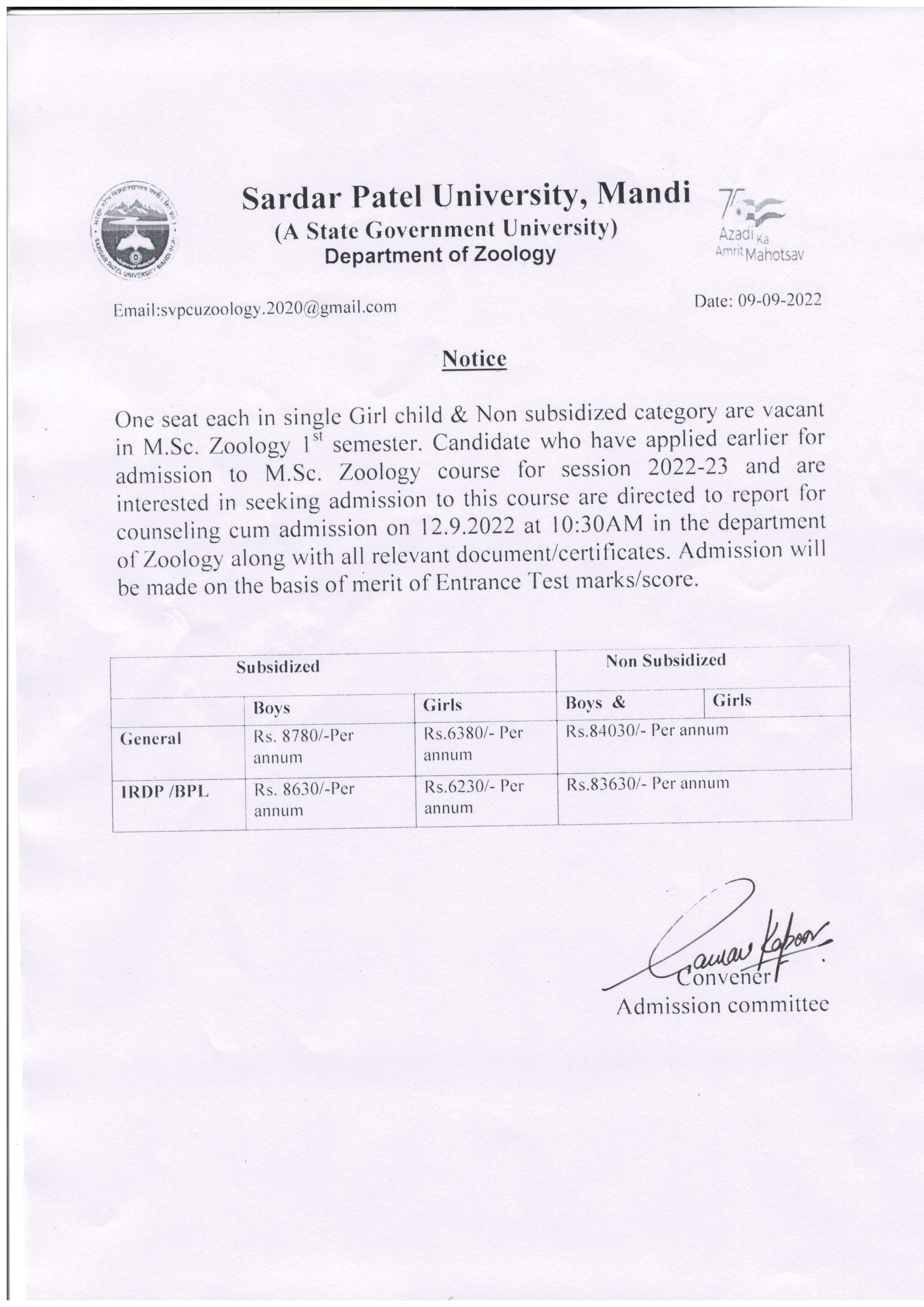 Sardar Patel University, Mandi, HP, INDIA